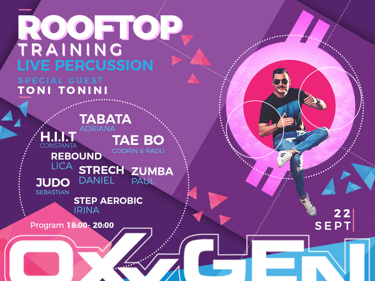 EVENIMENT ROOFTOP TRAINING 3 - Oxygen - Fitness, aerobic, spa, piscina Iasi