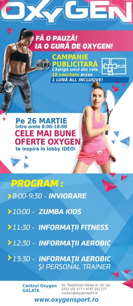 Eveniment GURA DE OXYGEN IDEO - Oxygen - Fitness, aerobic, spa, piscina ...